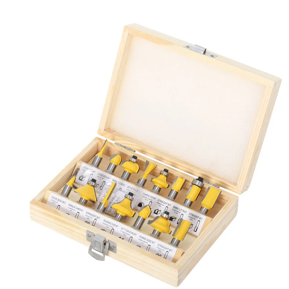 15pcs-6-35mm-Router-Bit-Set-Trimming-Straight-Milling-Cutter-Wood-Bits ...