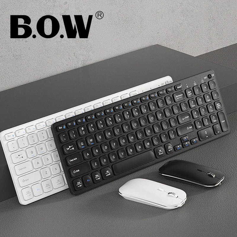 B-O-W-Rechargeable-Keyboard-Wireless-99-Keys-Mouse-Keyboard-Share-Same ...