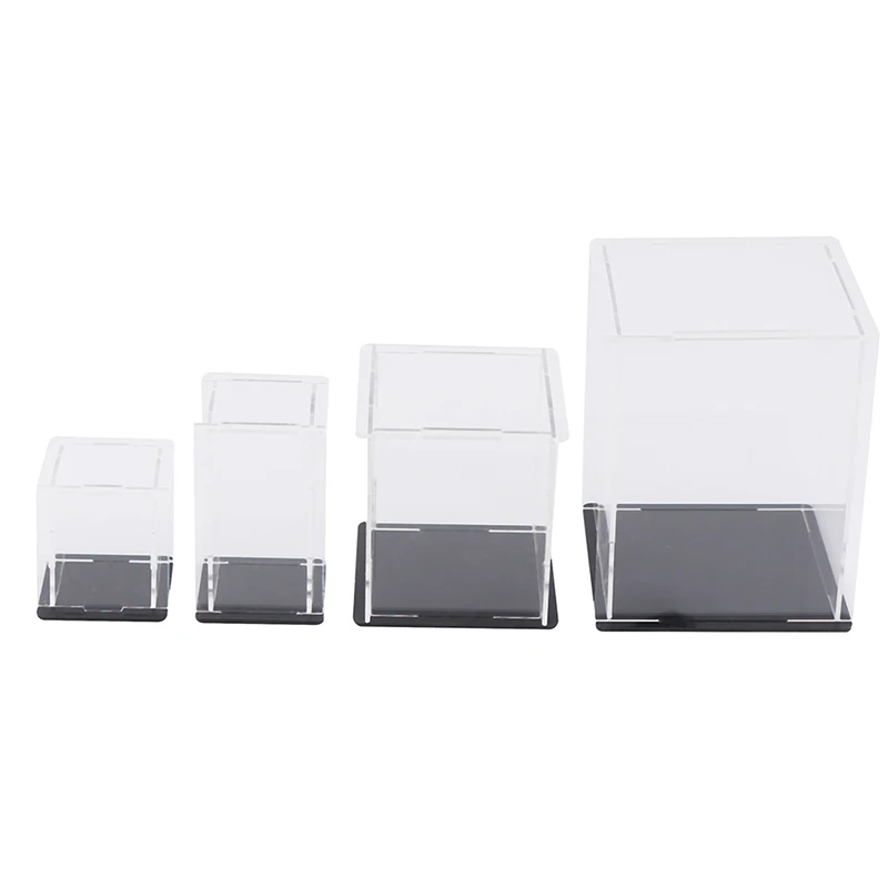 1pc-Acrylic-Display-Case-Self-Assembly-Clear-Cube-Box-UV-Dustproof-Toy ...