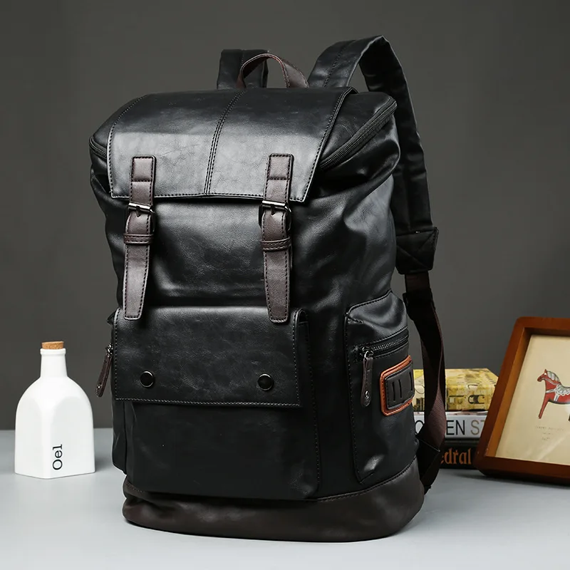 Fashion-High-Capacity-Backpacks-for-Men-PU-Lether-Antitheft-Travel ...