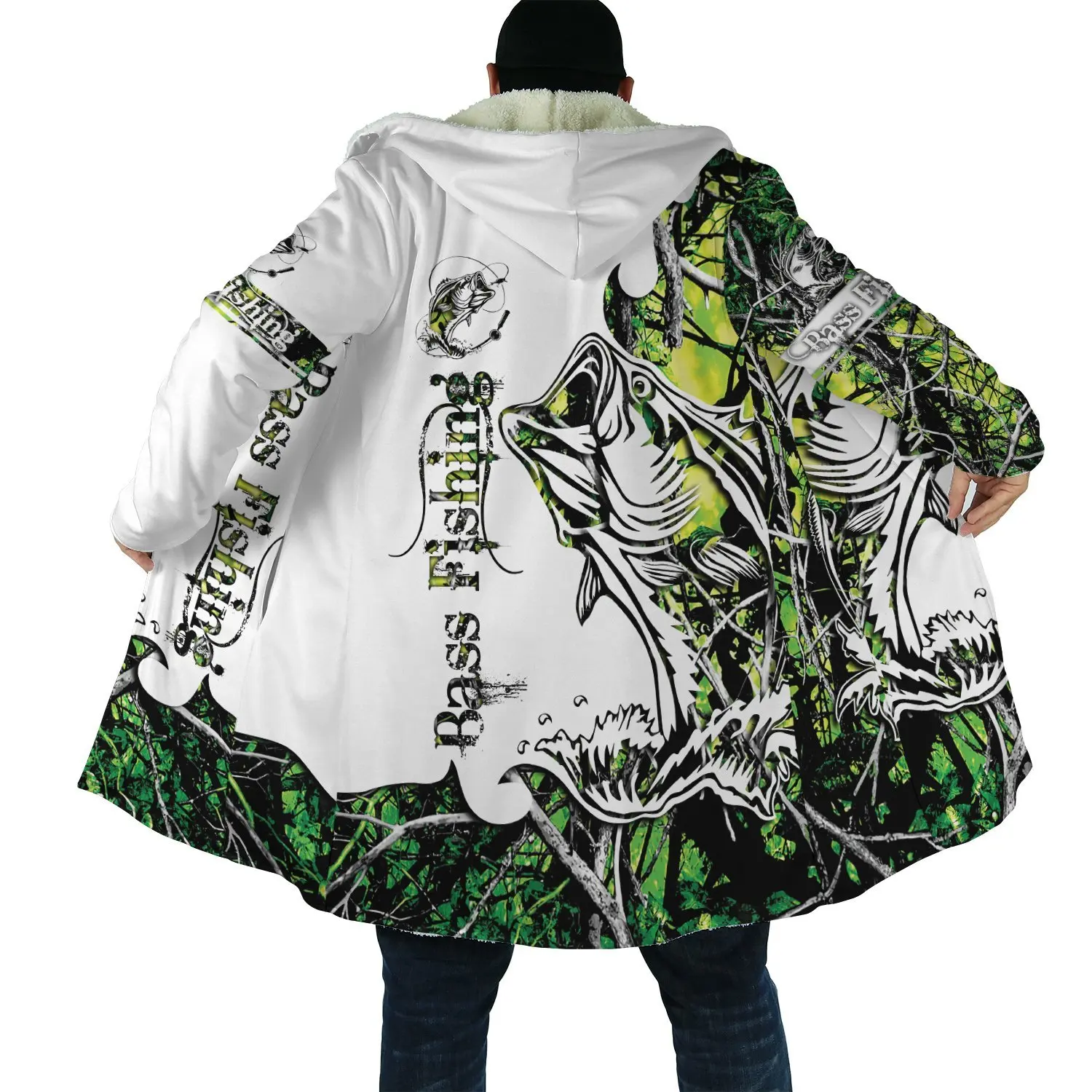 Capa-de-pesca-con-estampado-3D-para-hombre-capa-gruesa-de-lana-con ...