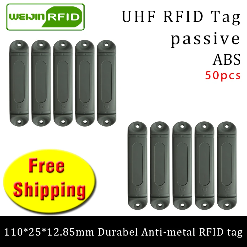 UHF RFID anti metal tag 915m 868mhz M4QT 110*25*12.85mm 50pcs free ...