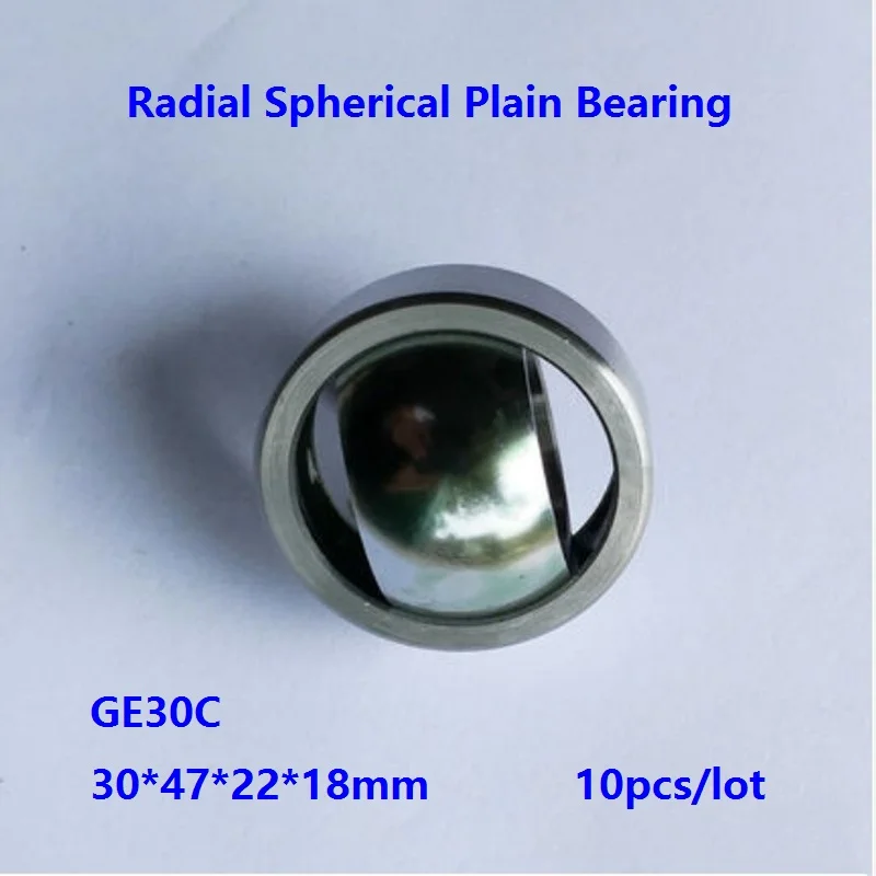 10pcs/lot Ge30c Ge30uk 30mm 30×47×22×18mm Radial Shaft Spherical Plain ...