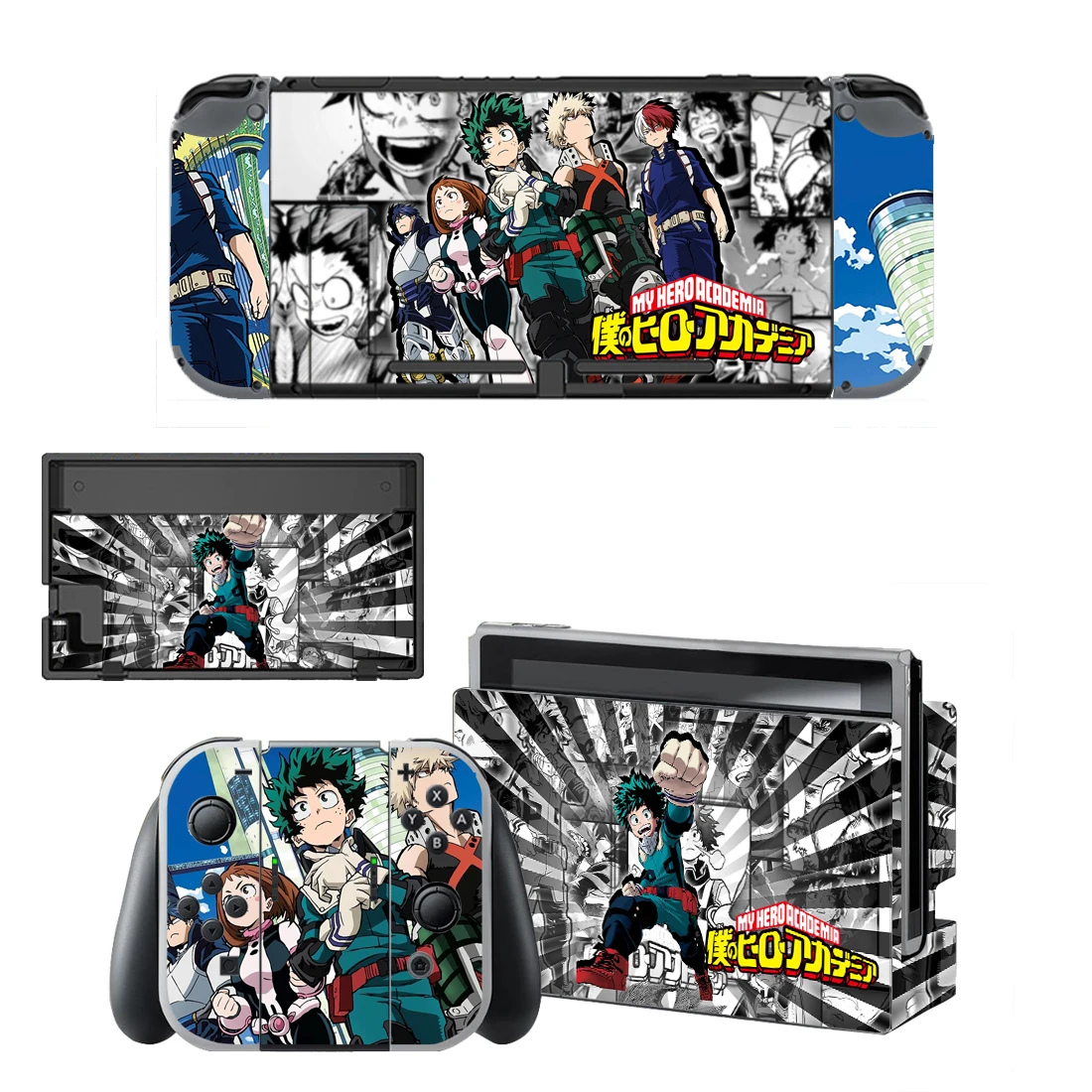 My Hero Academia Skin Sticker For Nintendo Switch Console And Joy-Con ...
