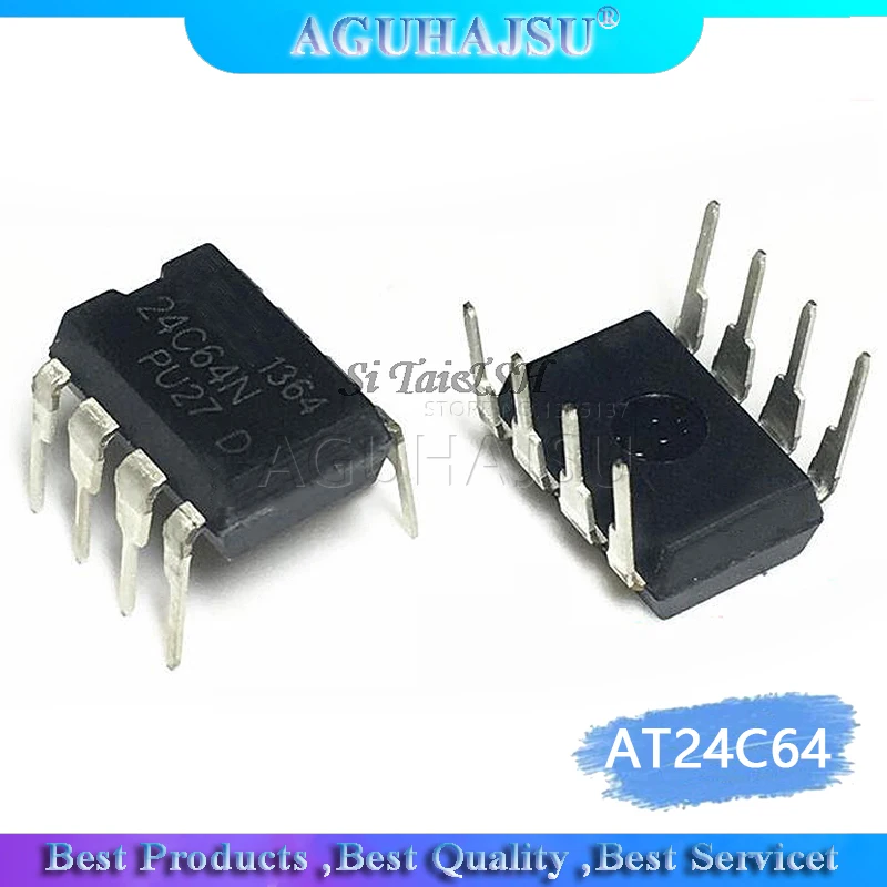 10PCS AT24C64 DIP8 AT24C64A 24C64 eeprom New original|Integrated ...