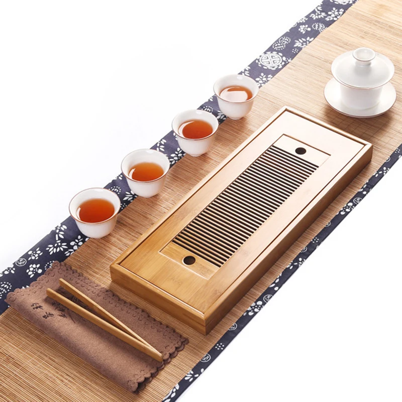 Bamboo Tea Trays Chinese Tea Serving Kung Fu Tea Trays Eco-friendly And ...