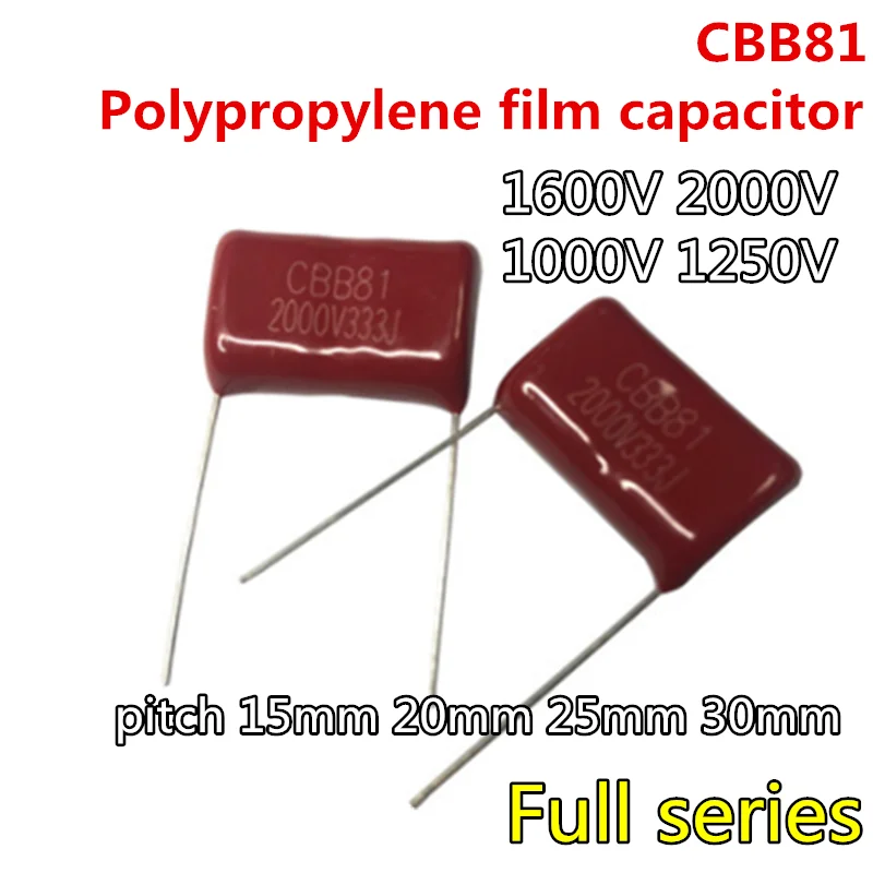 10pcs 1600v 2000v Cbb81 Polypropylene Film Capacitor 331j 332j 391j ...
