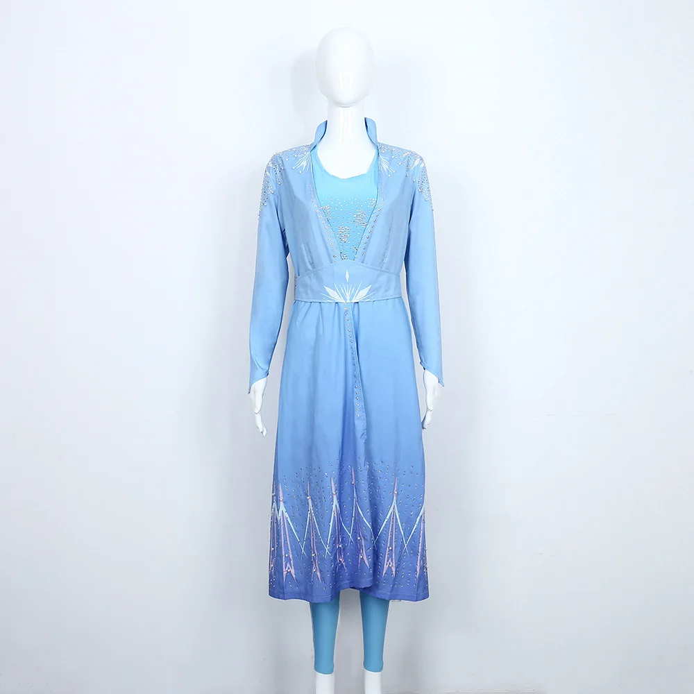 New Frozen 2 Elsa Anna Cosplay Adult Costume Halloween Cosplay Costume ...