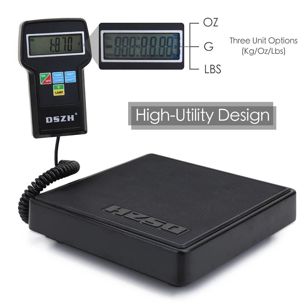 Black Digital Scale Electronic Scale 0 - 100kg Sturdy Weight Scale LCD ...
