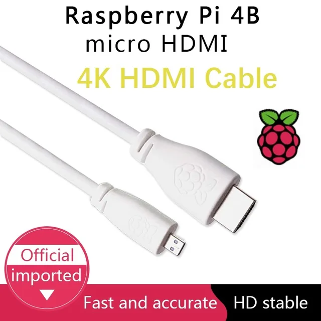 2019 New Origina Raspberry Pi 4B Micro HDMI to HDMI Video Cable Support ...