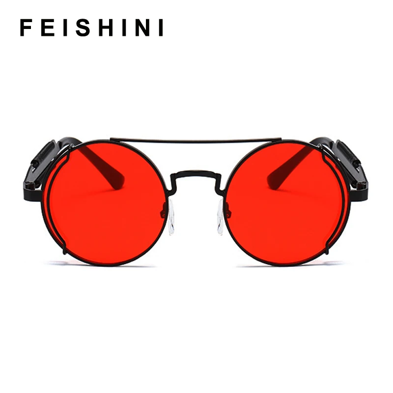 FEISHIN-Metal-Steampunk-Sunglasses-Women-Round-Retro-Fashion-Mirror ...