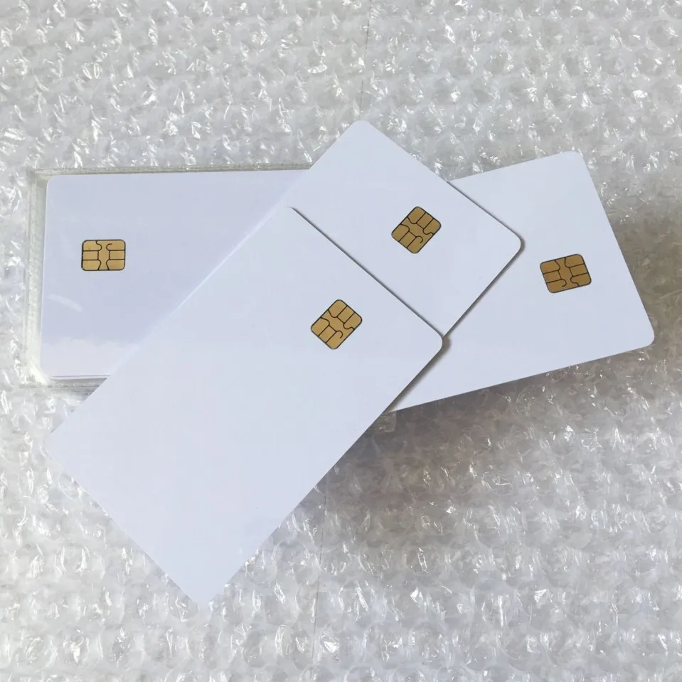 Free-shipping-100-pcs-Blank-PVC-SLE-4442-IC-card-ISO7816-3-SiM-Contact ...