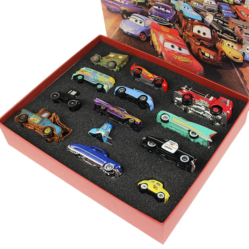 8/10pcs Disney Pixar Cars 2 3 Beautiful Gift Box Lightning McQueen with ...
