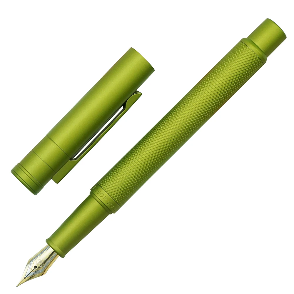 Hongdian Light Green Forest Metal Fountain Pen Golden Nib EF/F/Bent ...