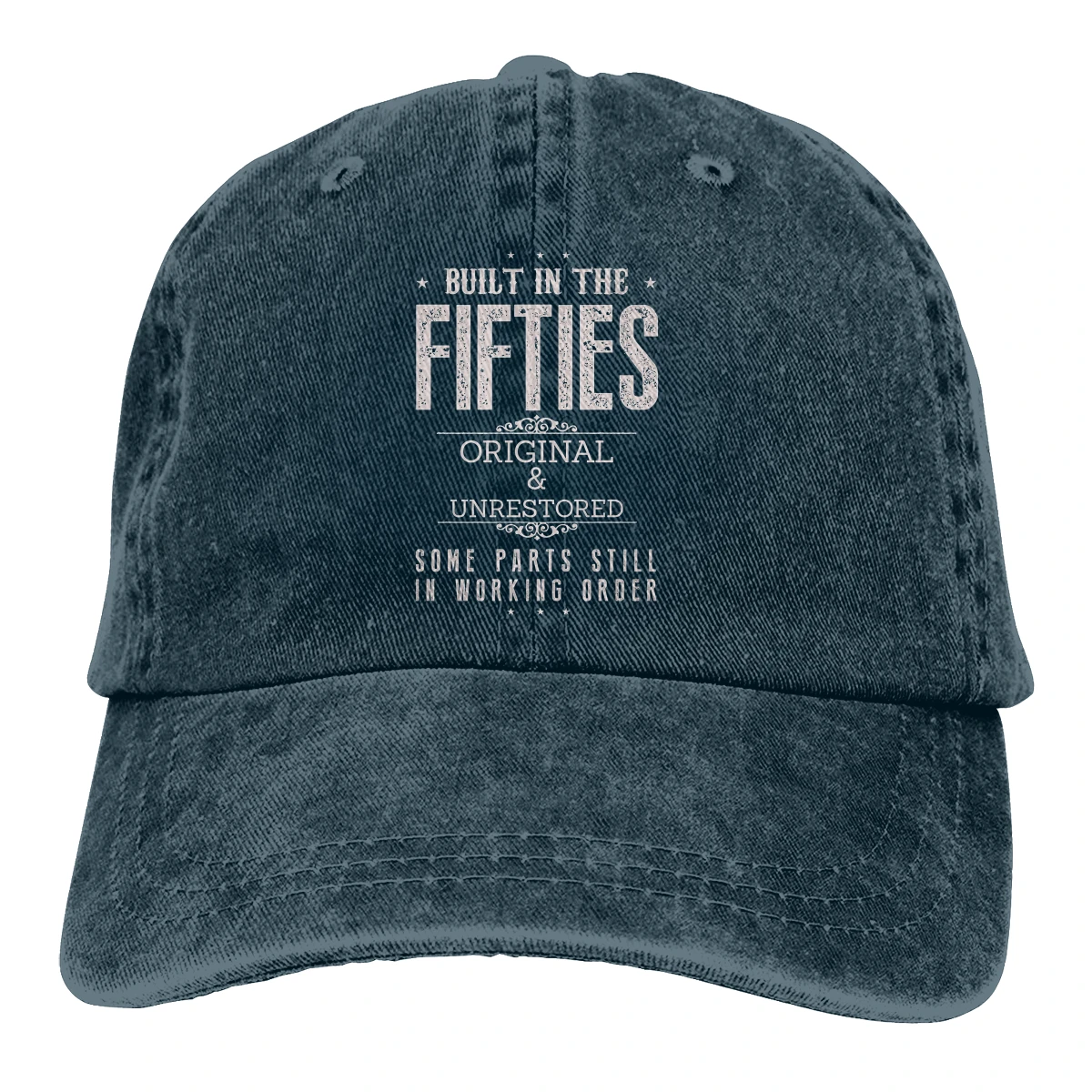 Adjustable-Solid-Color-Baseball-Cap-Built-In-The-Fifties-Premium-Washed ...