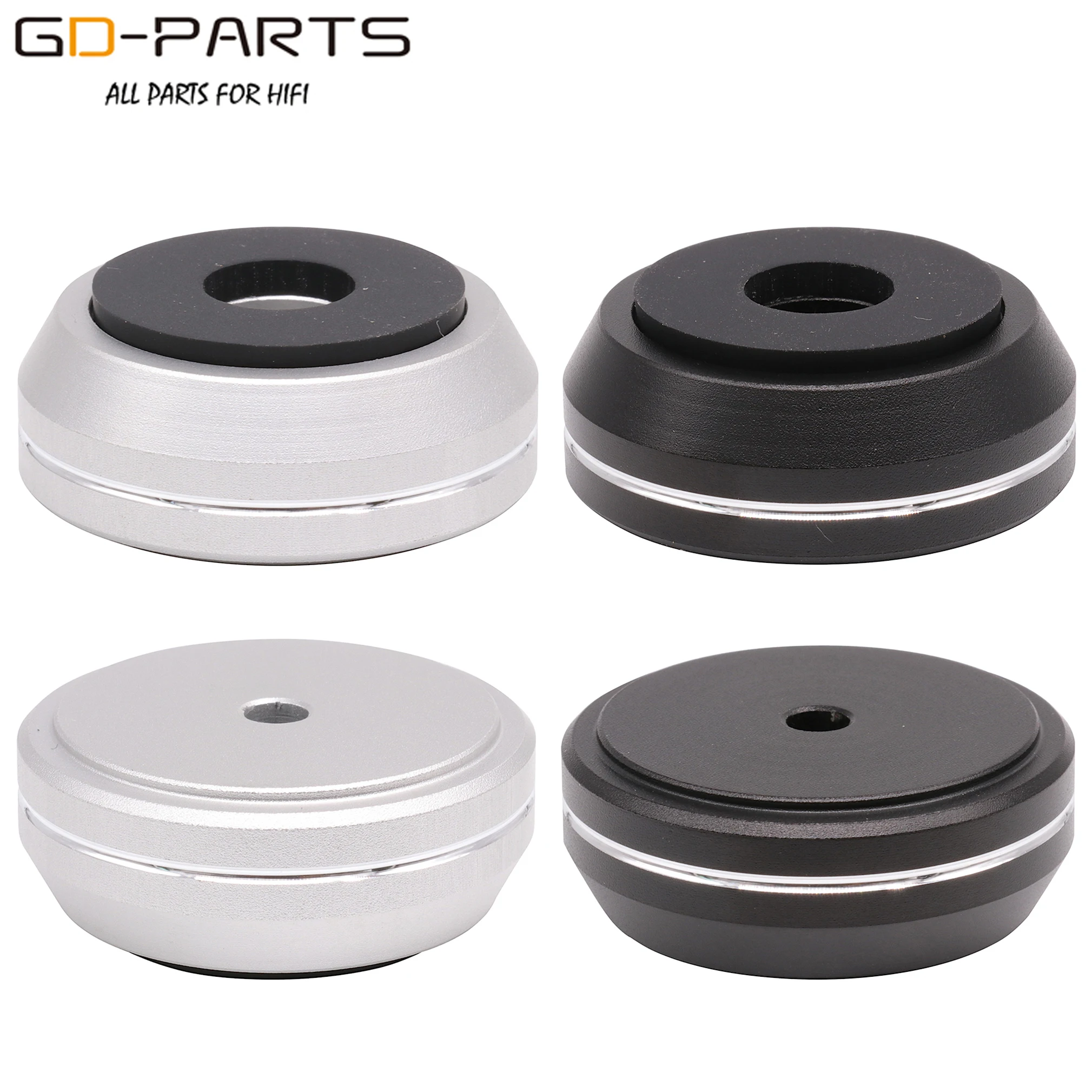 35x13mm Machined Solid Full Aluminum Isolation Feet Stand Pad Floor ...