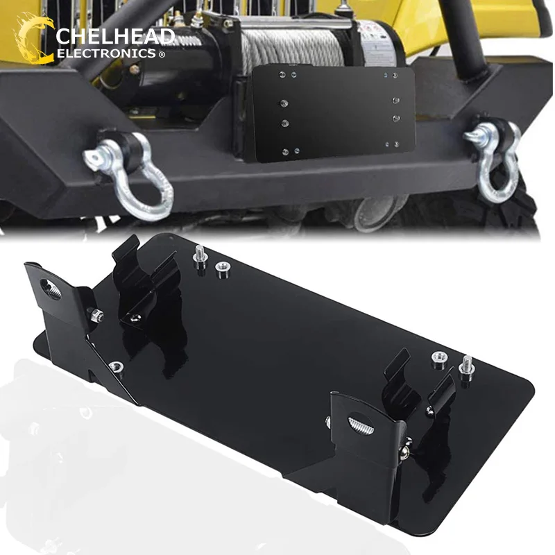 Vehicle-Flip-Up-Winch-Roller-Fairlead-Holder-Mount-Bracket-License ...