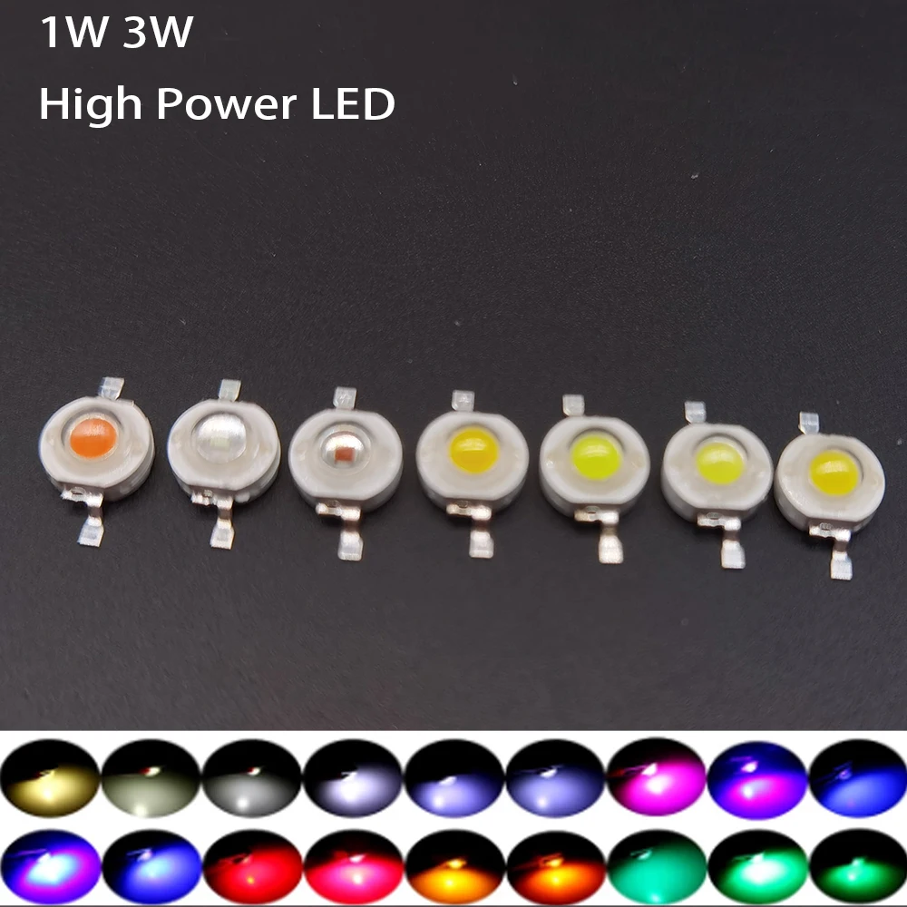 10-100pcs-1W-3W-High-Power-LED-Light-Emitting-Diode-LEDs-Chip-SMD-Warm ...
