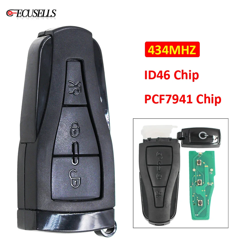 3 Button Remote Smart Car Key 434mhz For Mg Morris Garages Mg6 Mg550 ...