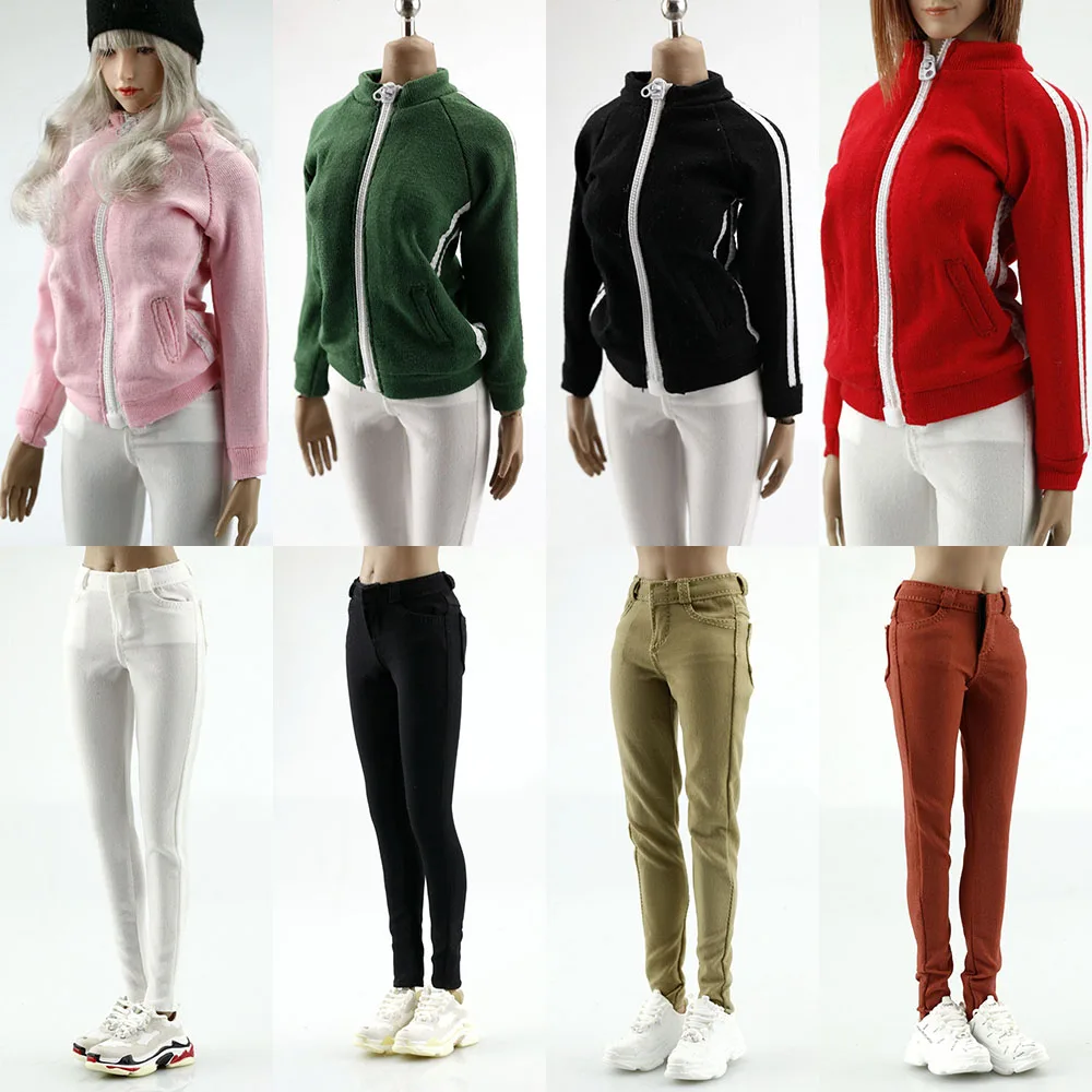 1-6-Women-s-Student-Sports-School-Uniform-Jacket-Zipper-Top-Casual-Slim ...