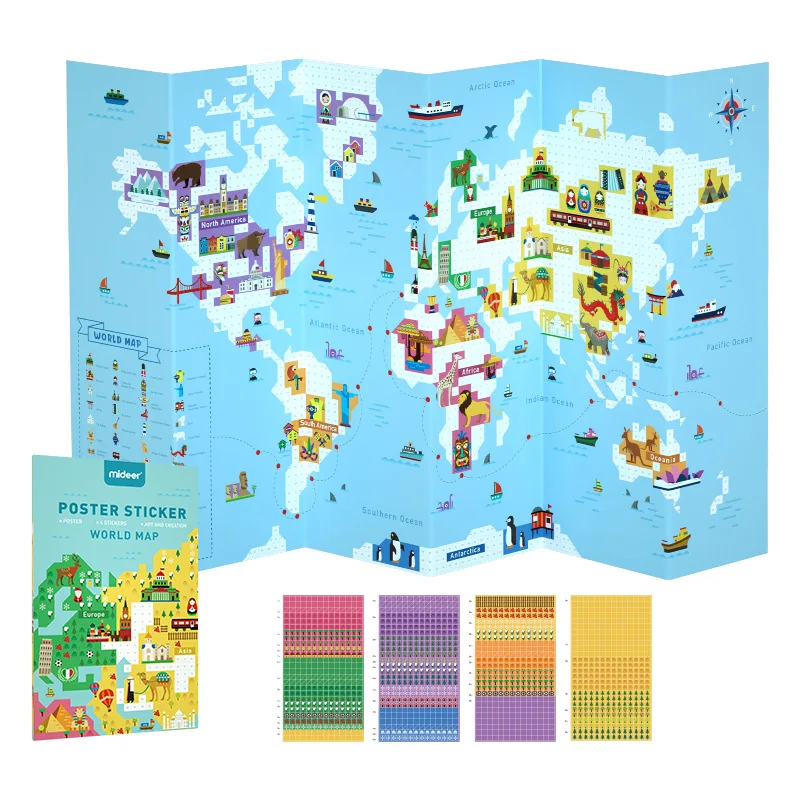 World Map Poster For Kids