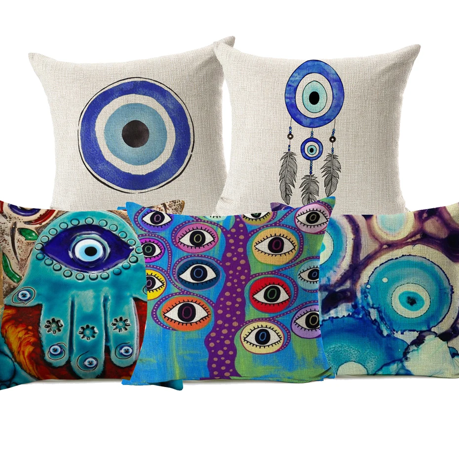Evil Eye Cushion Covers Turkey West Asia Tribes Cultures Cushion Cover ...