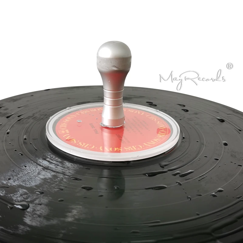 New Style LP Vinyl Record Cleaner Clamp Record Label Saver Protector ...