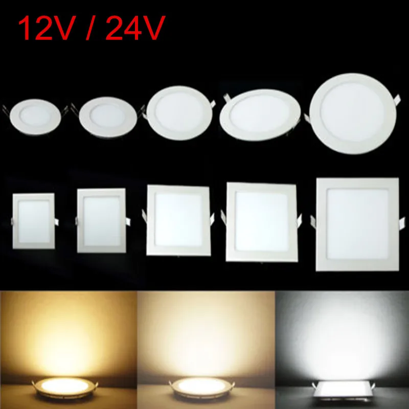 3W 4W 6W 9W 12W 15W 25W Round/Square LED Panel light Recessed Spot ...