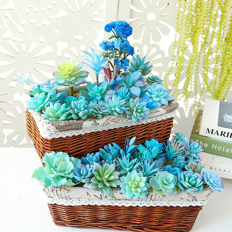 Succulents Plants Artificial | Succulents Artificial Blue | Succulent ...