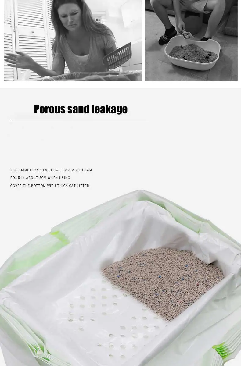 Pelle à litière,Sacs à litière jetables à filtre rapide pour chat,doublures de boîte à déchets ...