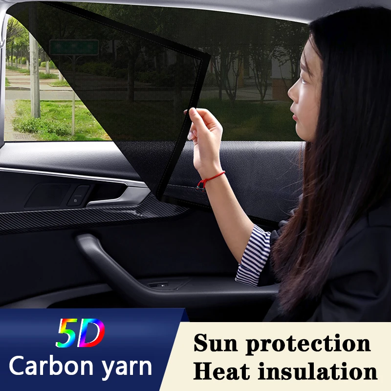 Privacy Car Window Sunshade 1pcs/set 5d Carbon Yarn Car Styling Sun ...