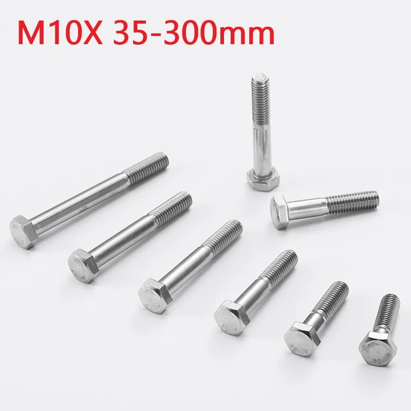 M10 Hexagon Head Half Tooth Bolts 10mm X 35 90 180 190 210 220 230 270 ...