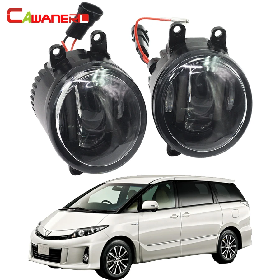 Cawanerl 2 Pieces Car LED DRL Daytime Running Lamp Fog Light White 12V ...