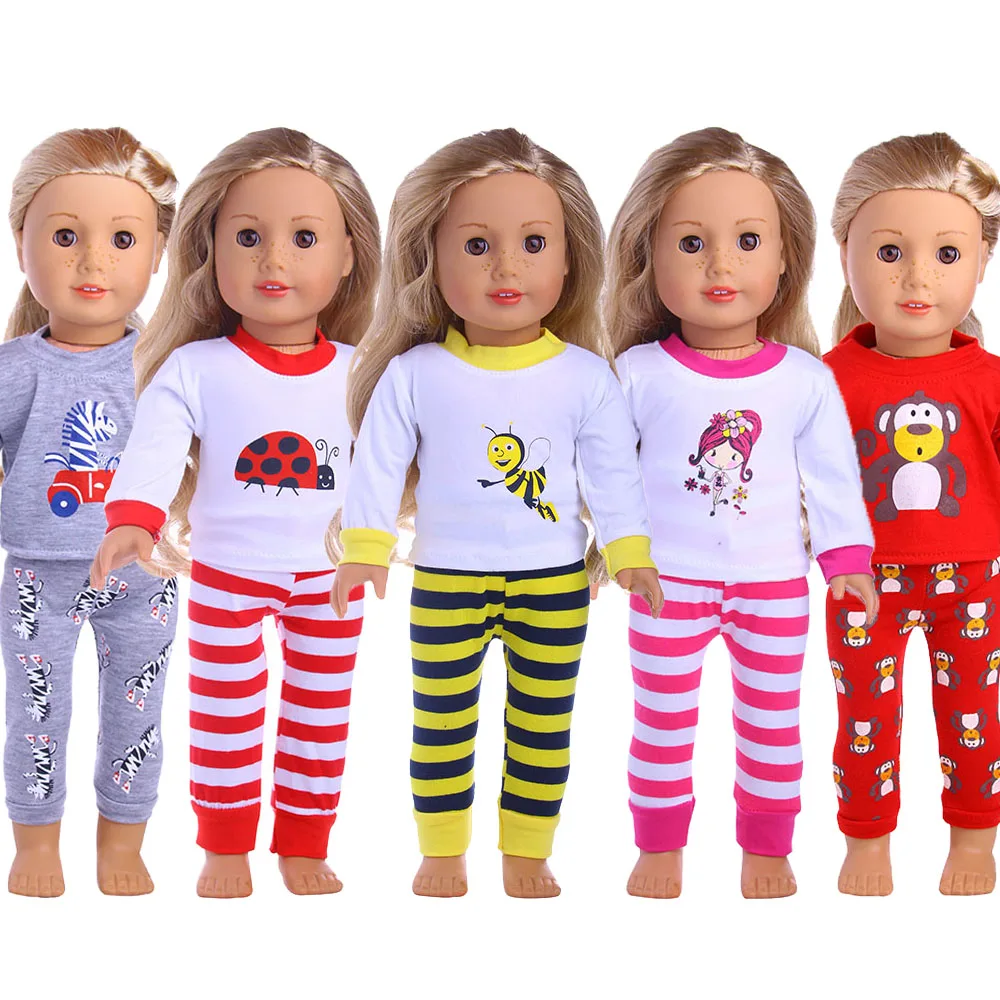 15 Styles Doll Pajamas & Nightgown Cute Pattern Fit 18 Inch American ...