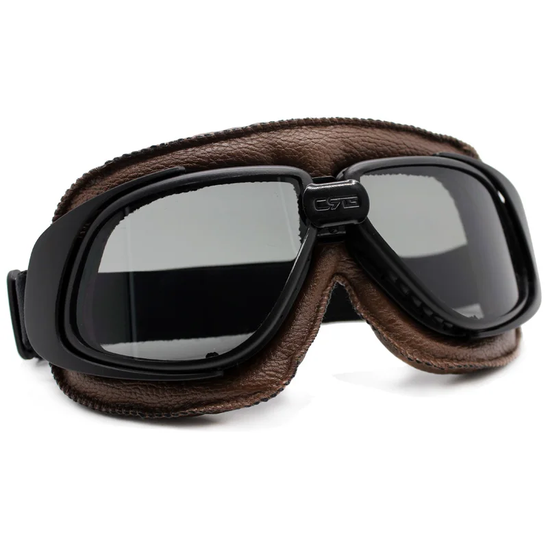 Universal Motorcycle Vintage Goggles Pilot Motorbike Scooter Biker Moto ...