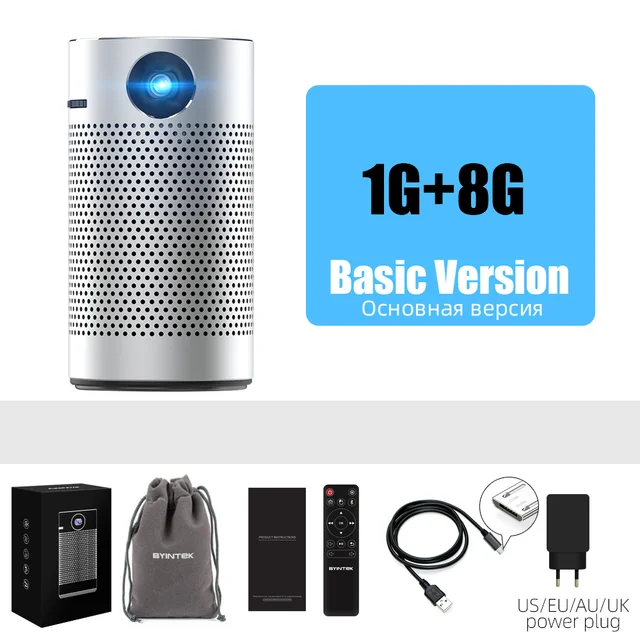 BYINTEK P7 Pocket Portable Pico Smart Android Wifi 1080P 4K TV LAsEr ...