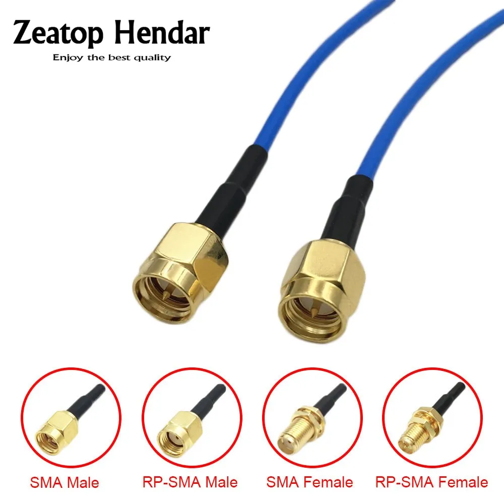 1Pcs Blue RG316 Cable 8Types SMA / RP-SMA Male to Female Plug RF ...