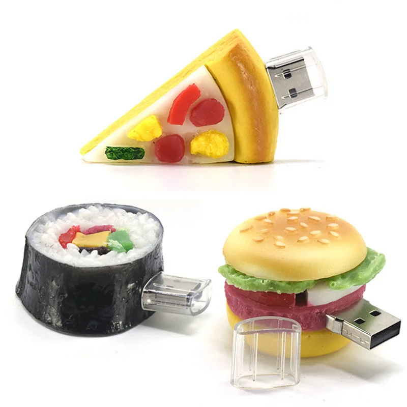 USB Flash Drive 4GB 8GB 16GB 32GB 64GB 128GB food pendrive U Disk pizza ...