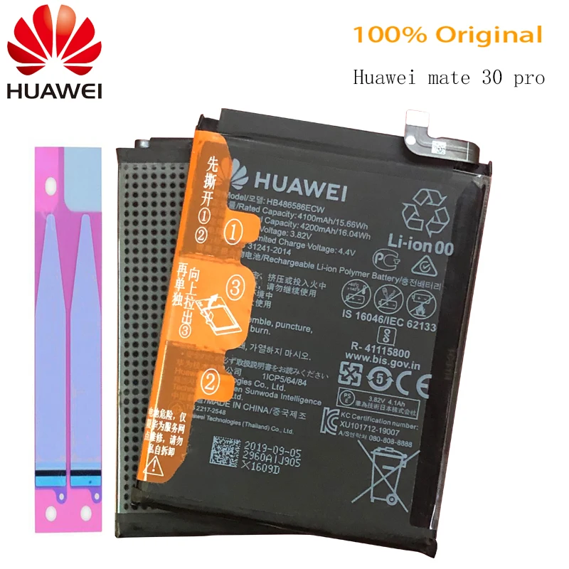 Huawei 100% Original HB486586ECW For Huawei mate 30 pro Battery Li-ion ...