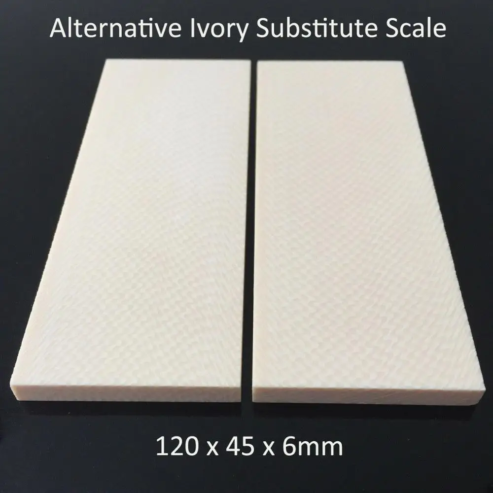 1 Pair 1911 Grip / Alternative Ivory Substitute Knife Handle Blank ...
