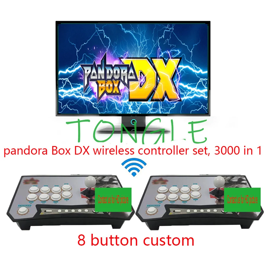 2020-Pandora-Box-DX-Wireless-Controller-Set-8-button-custom-3000-in-1 ...