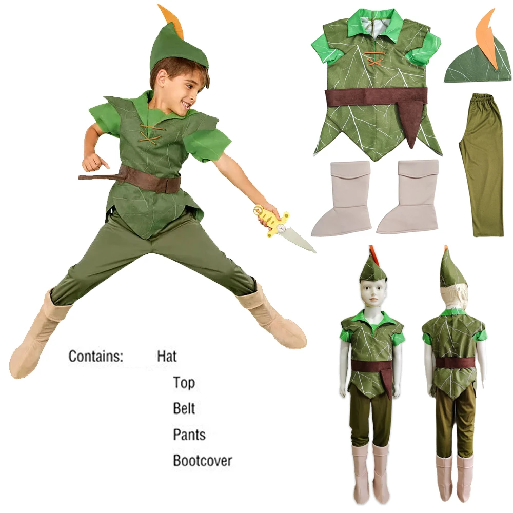 2022-Christmas-Boys-Peter-Pan-Kids-Anime-Cosplay-Costume-Carnival-Party ...