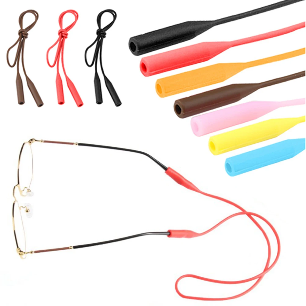 1pcs Elastic Silicone Eyeglasses Chain Strap Sport Anti-slip Strings ...