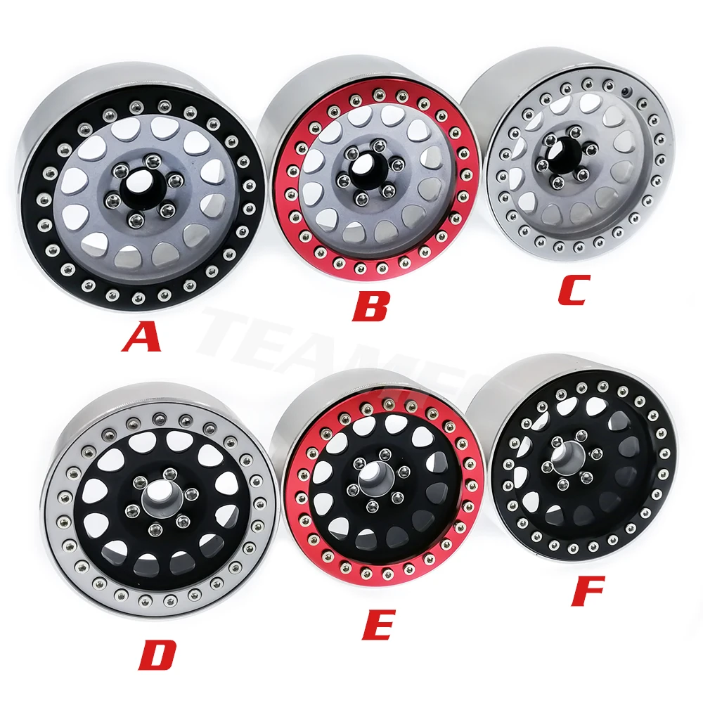 Cubo de llanta de Metal con abalorios 2,2 para 1/10 RC Rock Crawler Axial SCX10 90046 RR10 ...