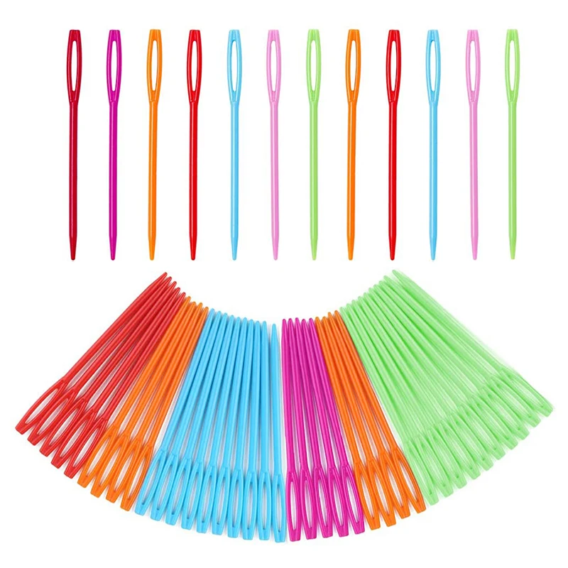 LMDZ-50-PCS-Large-Eye-Plastic-Needles-2-7Inch-7cm-Learning-Needles ...