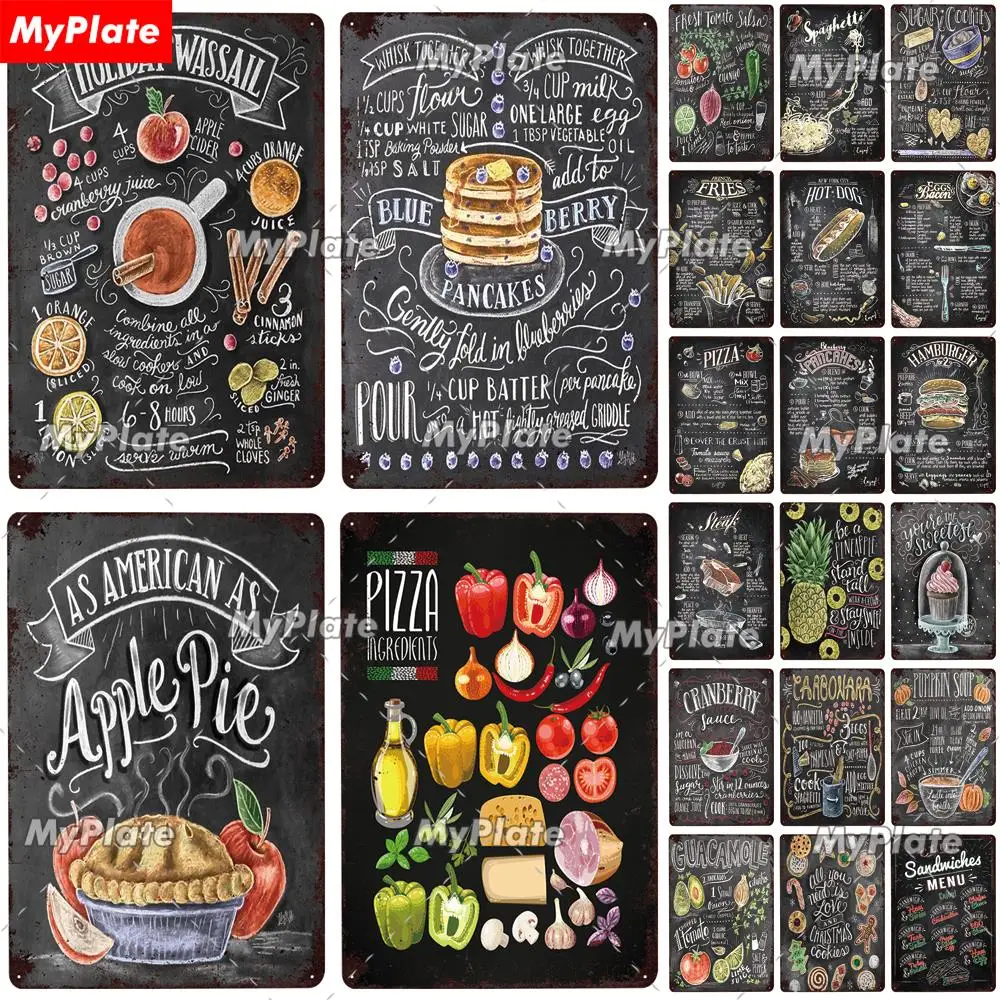 GUACAMOLE Metal Sign Plaque Metal Vintage Food Tin Sign Wall Decor for ...