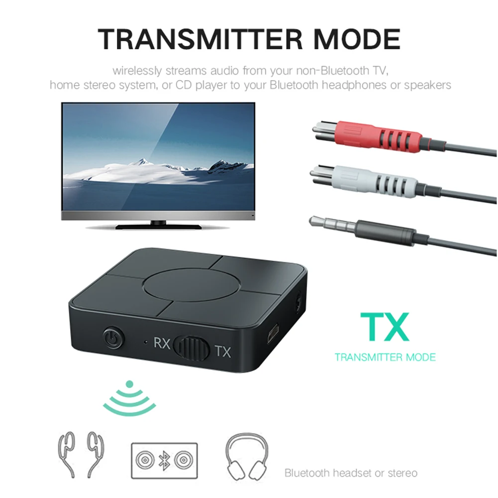 Transmetteur fm,Transmetteur récepteur Audio sans fil,Bluetooth 5.0 ...