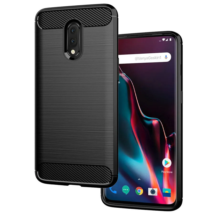 Capa de fibra de carbono para one plus, capa original de fibra de ...
