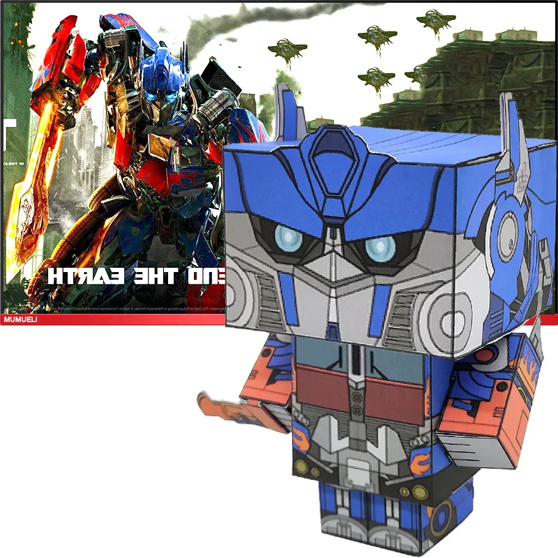 No-glue Optimus Prime Origami Handmade 3d Paper Model Papercraft Anime ...