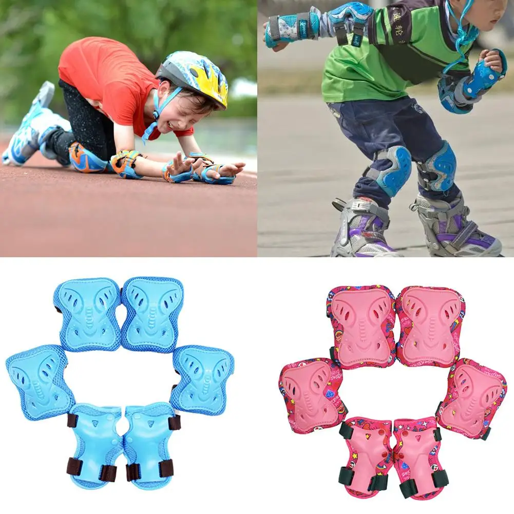 6Pcs-Outdoor-Children-Skating-Knee-Elbow-Hand-Brace-Pad-Protective ...